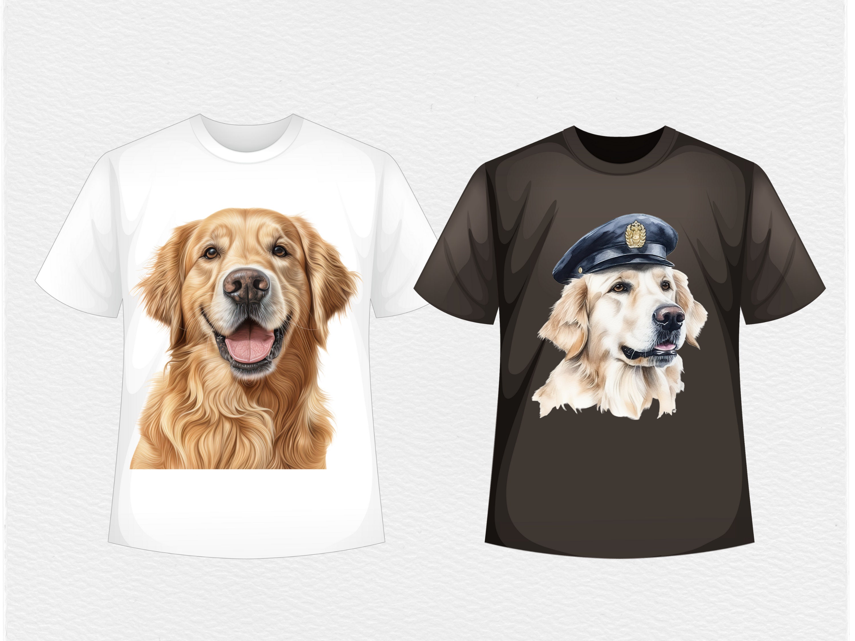 Golden Retriever Clipart, Good Boi at Work Clipart, Watercolor 14 Png ...