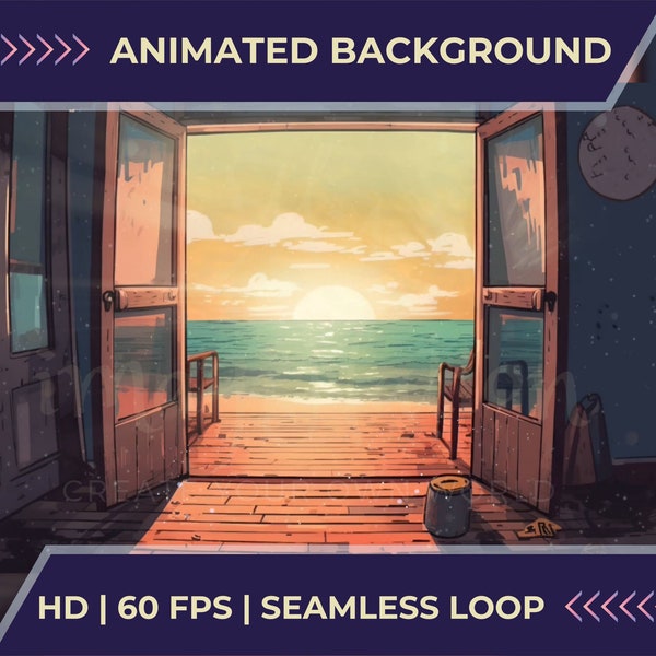 Vtuber Animated Beach Background - Etsy
