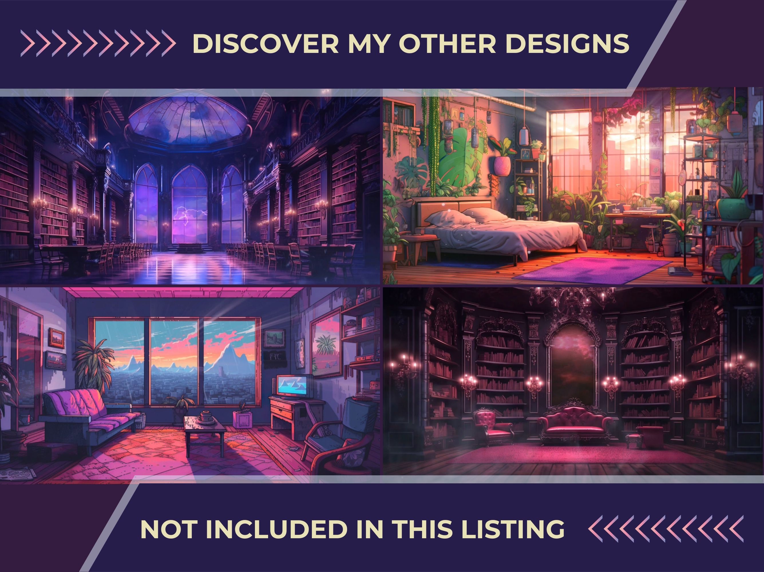 Vtuber Animated Background for Twitch Ambience Cozy Magical - Etsy