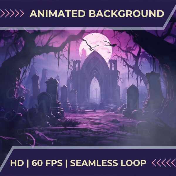 Graveyard Background Vtuber - Etsy