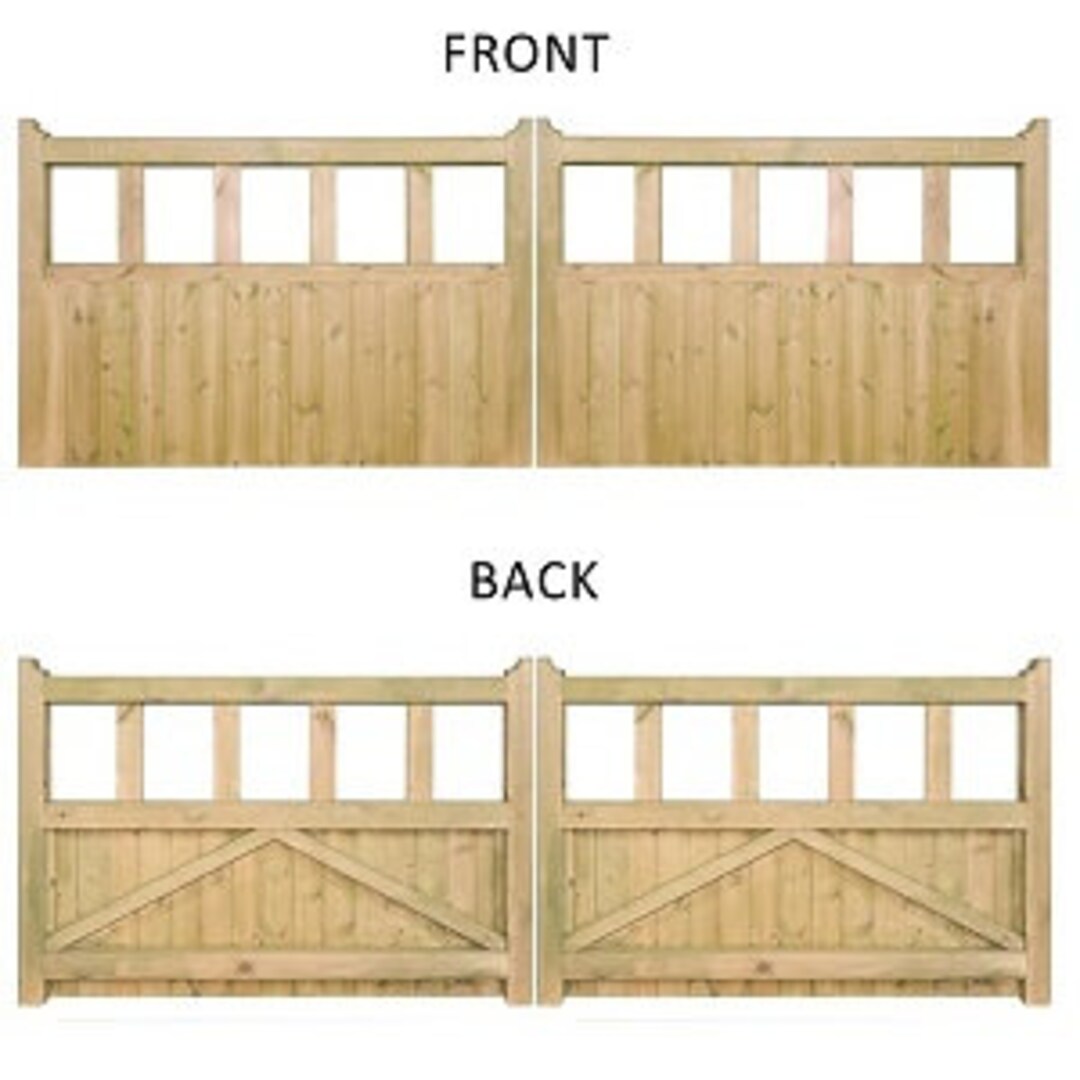 Wooden Garden Driveway Gates,garden Gates Wooden 4ft,double Driveway ...