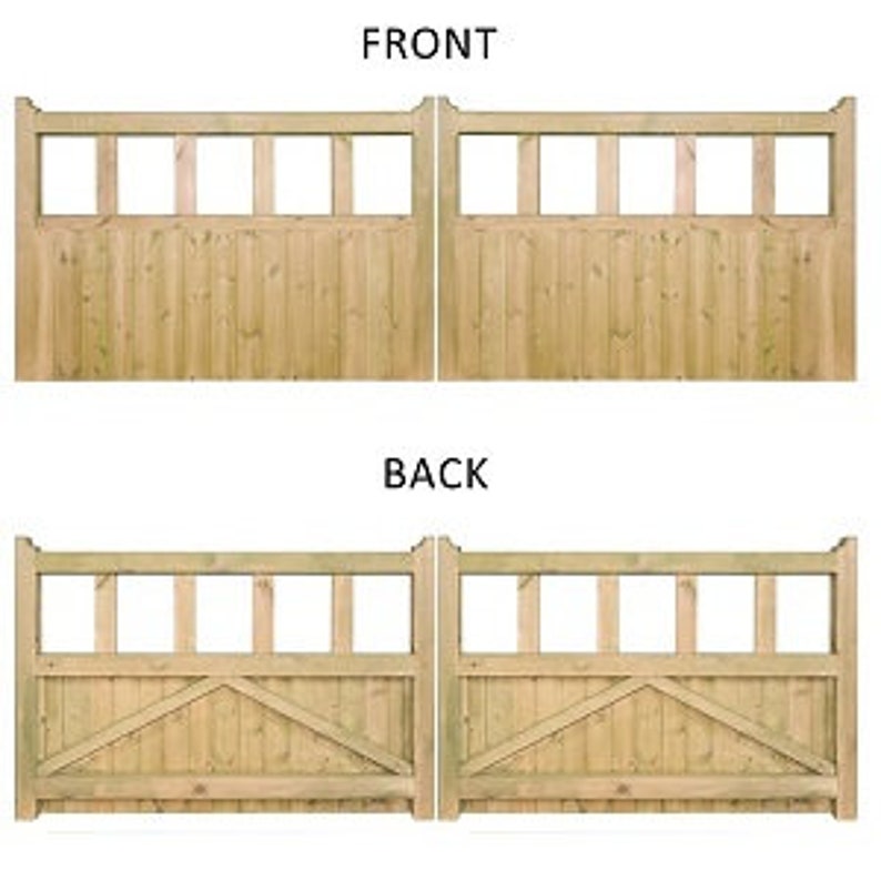 Wooden Garden Driveway Gates,garden Gates Wooden 4ft,double Driveway ...