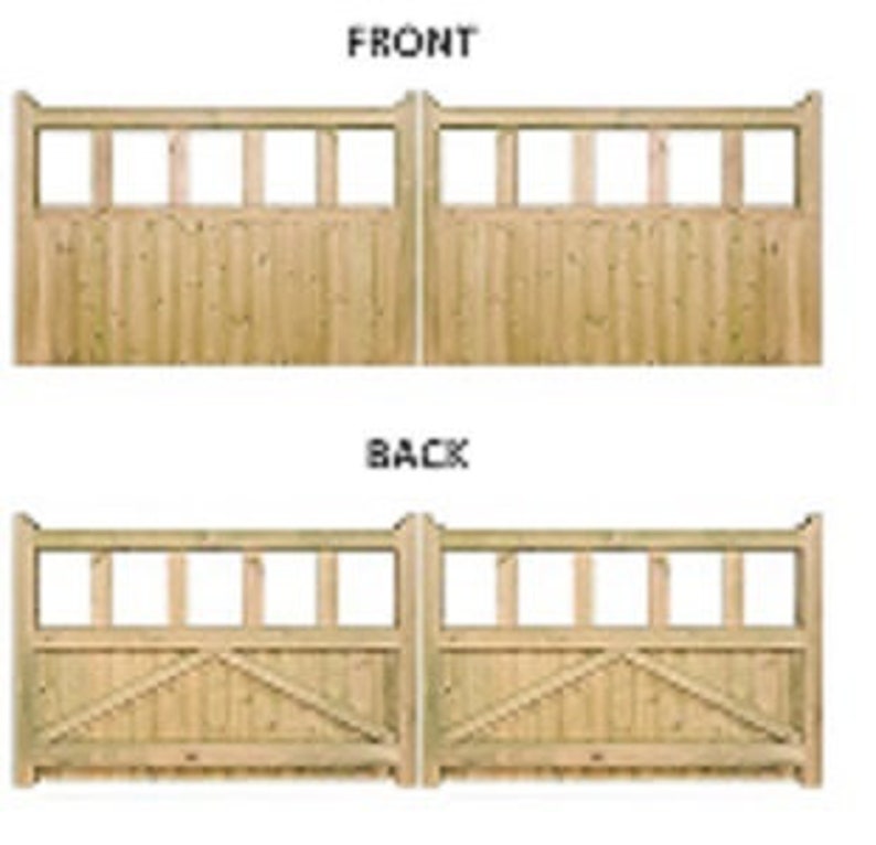 Wooden Garden Driveway Gates,garden Gates Wooden 4ft,double Driveway ...