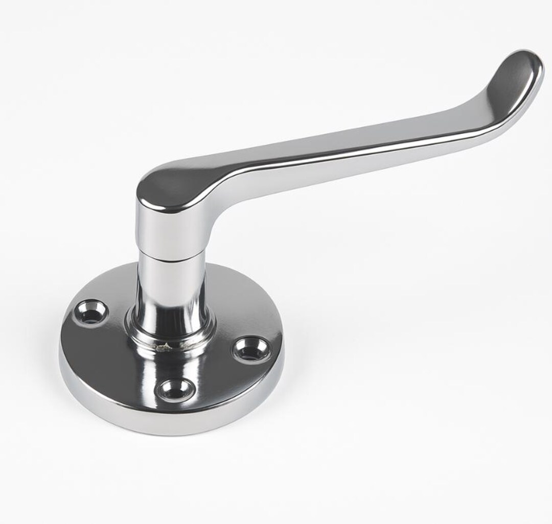 Chrome Lever on Back Plate Internal Door Handle Pair - Etsy