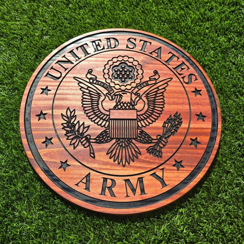 U.S. Army Seal Wooden Sign - Etsy