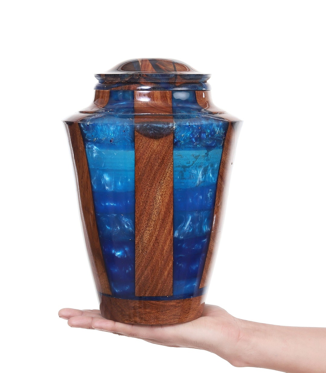 Stunning Indian Rosewood Brick Wall Urn With Resin Epoxy - Etsy