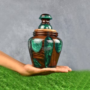 Rosewood Cremation Urn for Human Ashes Adult, Resin Burial Urns for ...