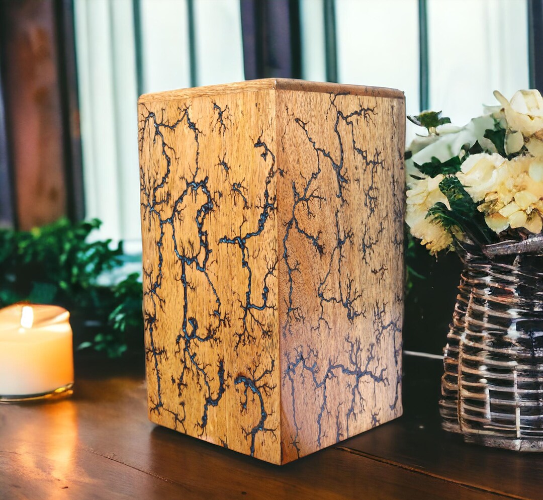 Resin and Beechwood Mix Cremation Urns for Human Ashes Adult, Burial ...