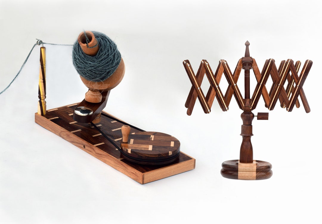 Wooden Yarn Winder and Yarn Swift Umbrella Hand Operated Ball Winder ...