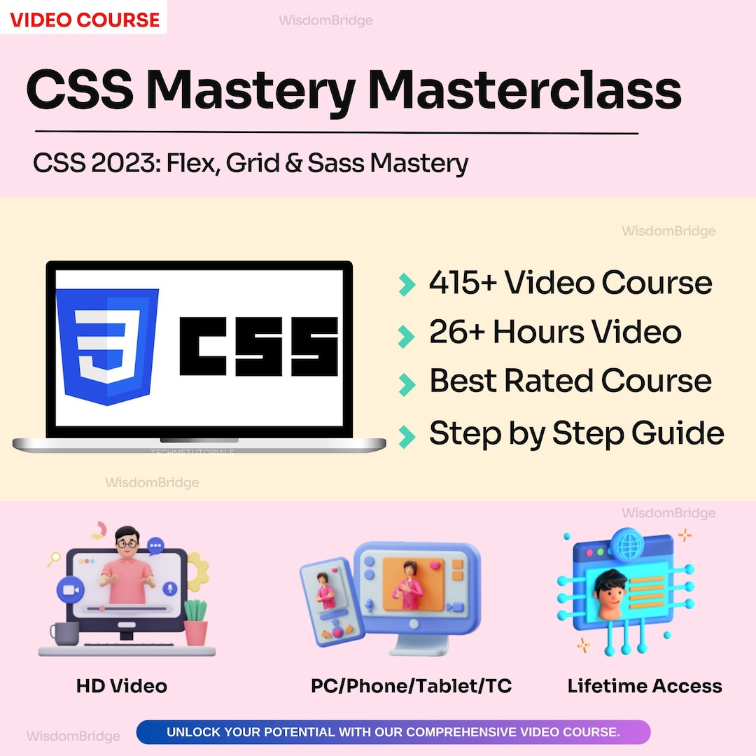 CSS Odyssey 2023: the Ultimate Guide With Flexbox Grid & Sass - Etsy