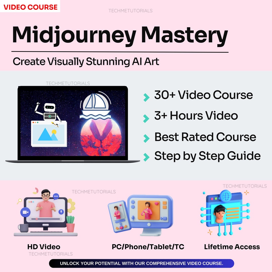 Midjourney Mastery: Create Visually Stunning AI Art Chatgpt Course Chatgpt 4 Chat Gpt Chatgpt - Etsy