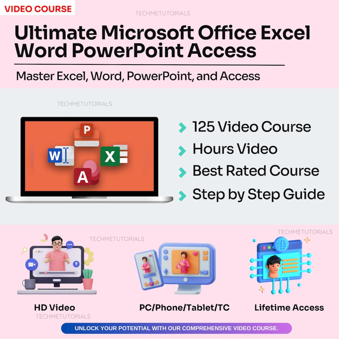 Ultimate Microsoft Office Excel Word Powerpoint Access video - Etsy