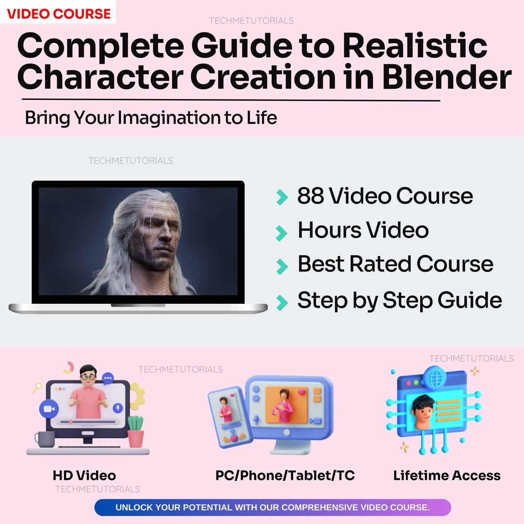Complete Guide to Realistic Character Creation in Blender - Etsy