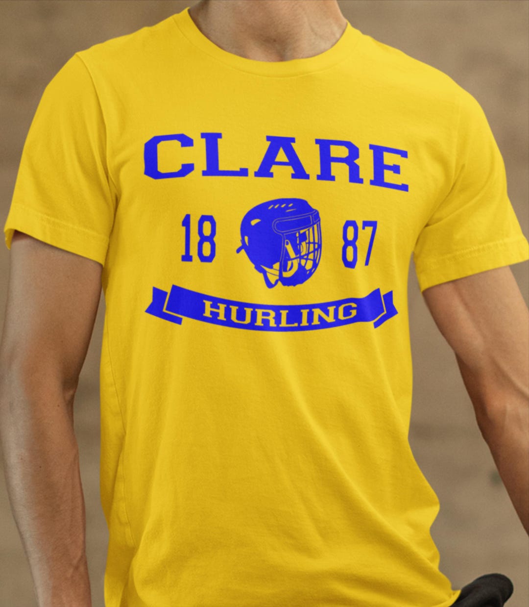 Clare Hurling T-shirt - IRL - Gaelic Games - Featuring Helmet Design ...