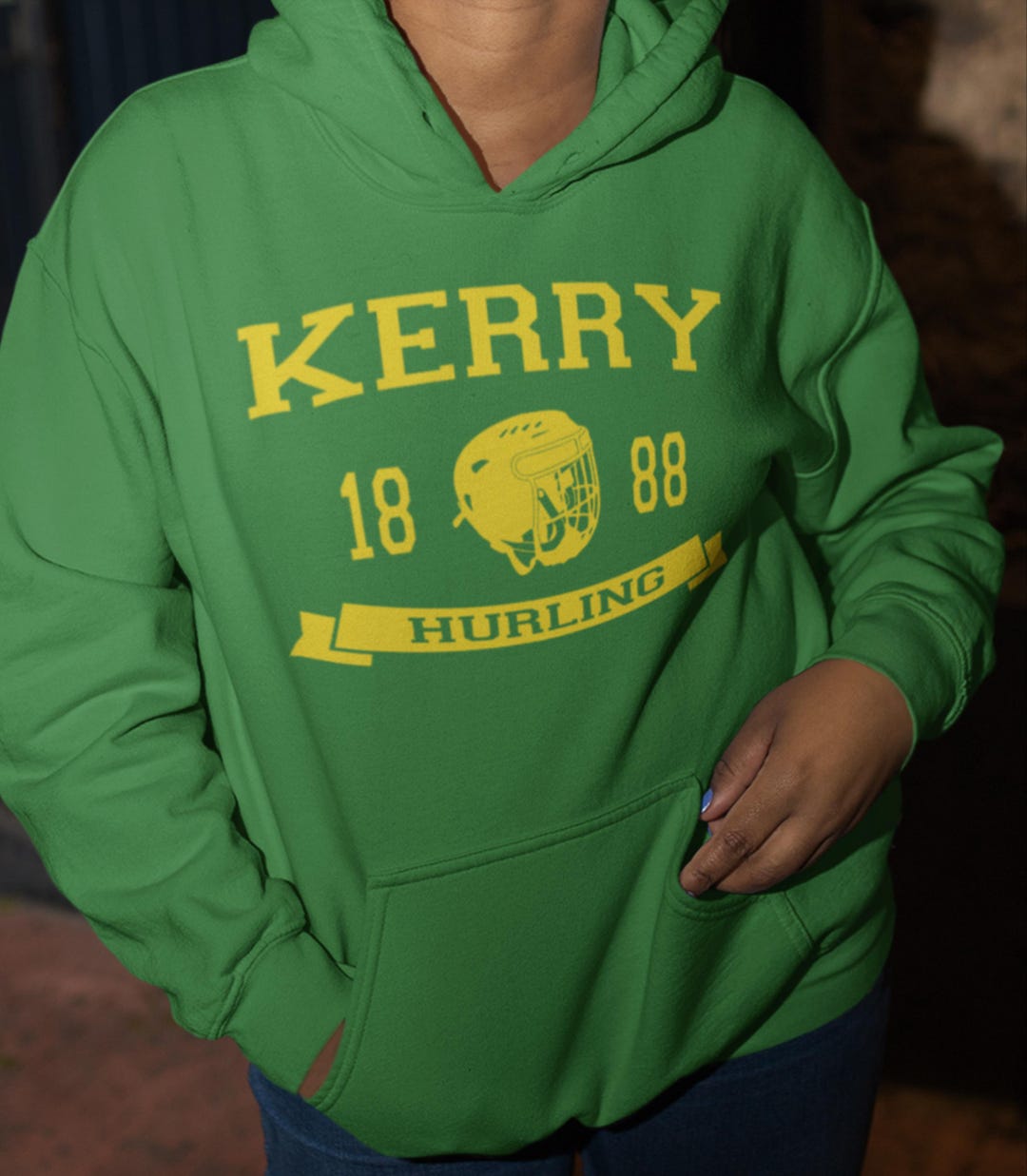 Kerry Hurling Hoodie - GAA - Gaelic Games - Featuring Helmet Design ...