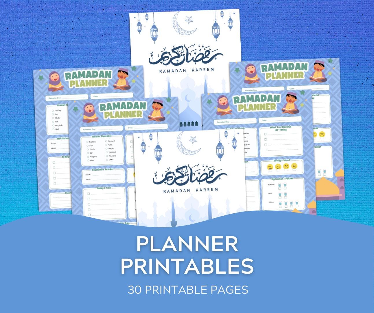 2026 Digital Ramadan Daily Planner for Kids, Muslim Prayer Fasting ...