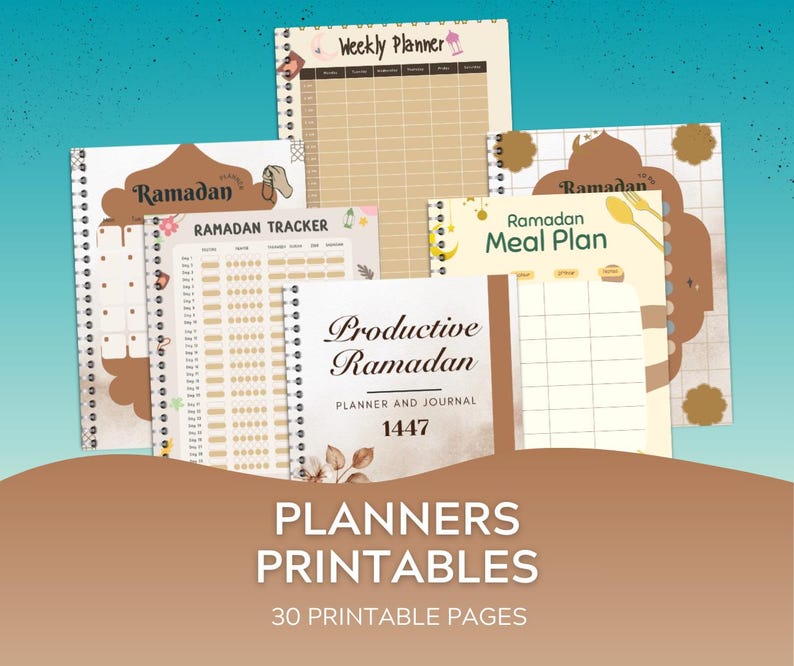 Digital Ramadan 2026 all-in-one planner, MRR PLR Editable Canva journal ...