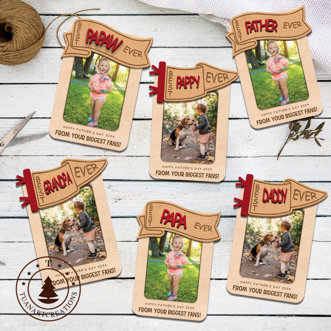 Personalized Daddy Laser Cut Svg, Wood Gift Dad, Vector Files for Wood ...