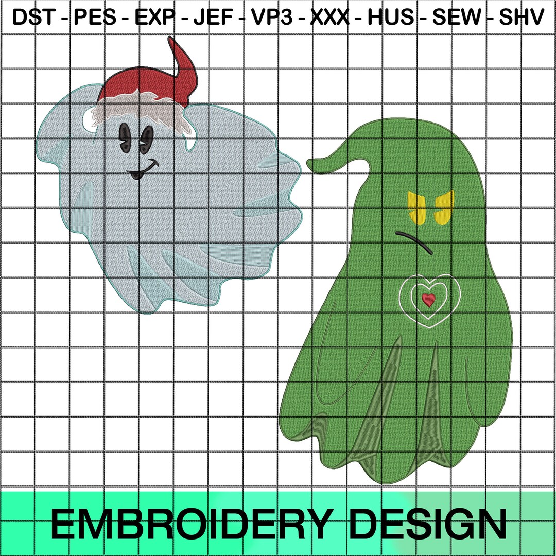 Ghost Halloween Embroidery Designs Ghost Christmas - Etsy