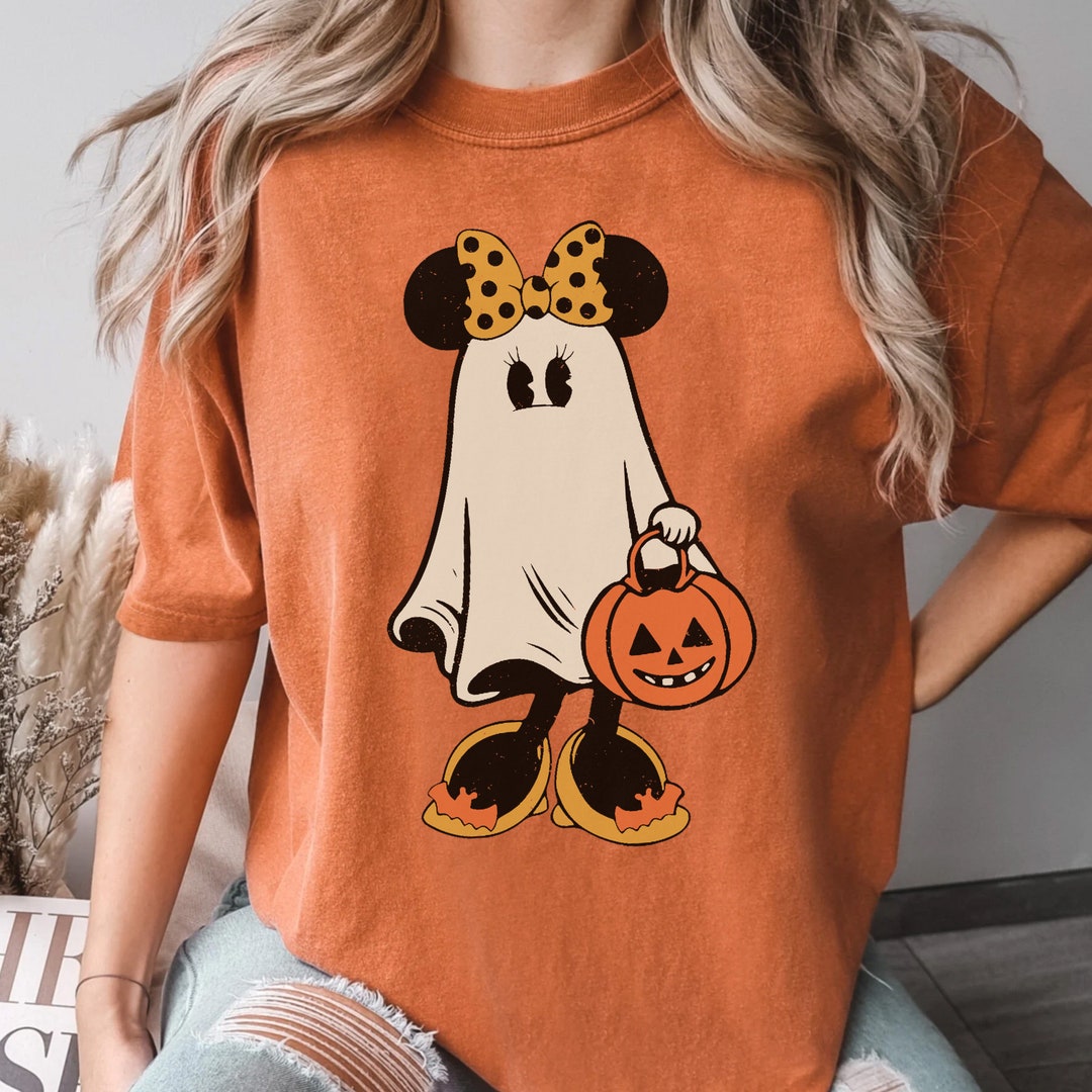 Disney Minnie Halloween Shirt, Disney Mouse Halloween, Minnie Ghost ...