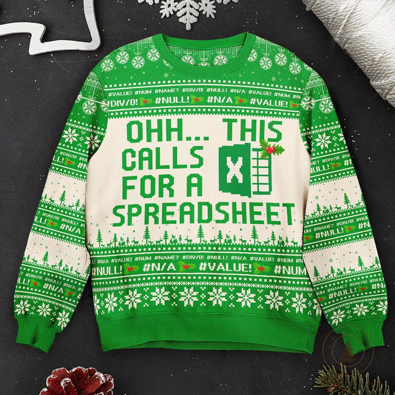 This Calls for a Spreadsheet Christmas Sweater - Etsy