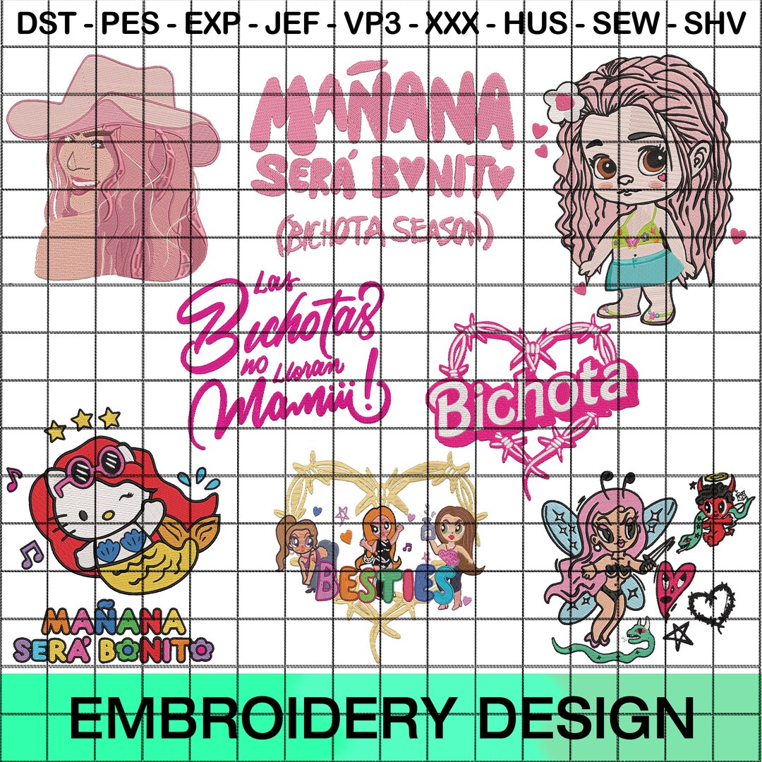 Bundlle Pink Girl Embroidery Designs Halloween Pink Embroidery Files ...