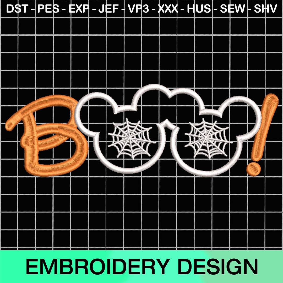 Halloween Mouse Boo Embroidery Designs Halloween Embroidery Files ...