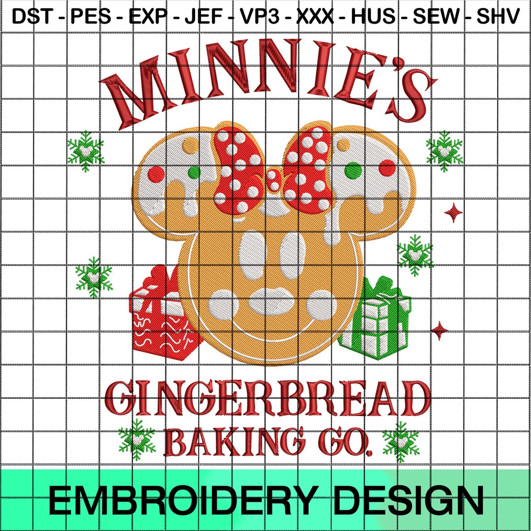 Christmas Gingerbread Baking Go Embroidery Designs Christmas Embroidery ...