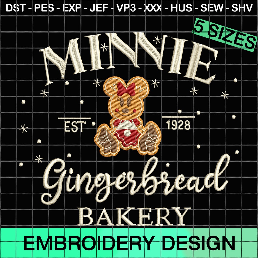 Gingerbread Bakery Embroidery Designs Christmas Gingerbread Embroidery ...