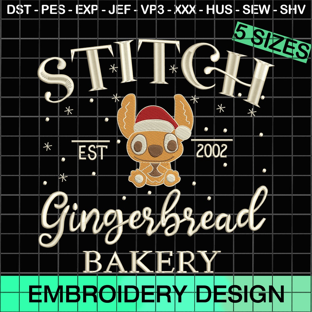 Gingerbread Bakery Embroidery Designs Christmas Gingerbread Embroidery ...
