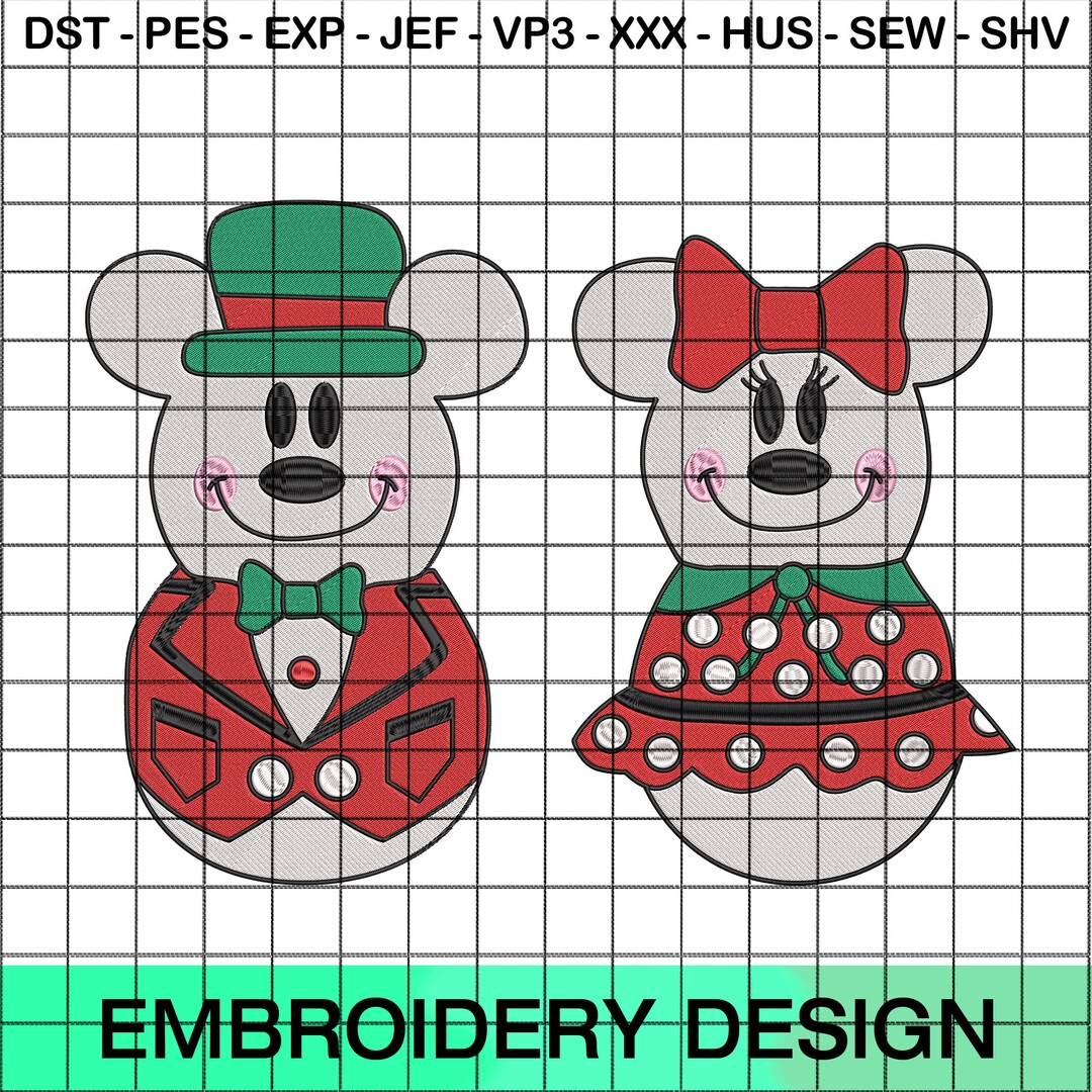Mouse Christmas Embroidery Designs Snowman Christmas Embroidery Files ...