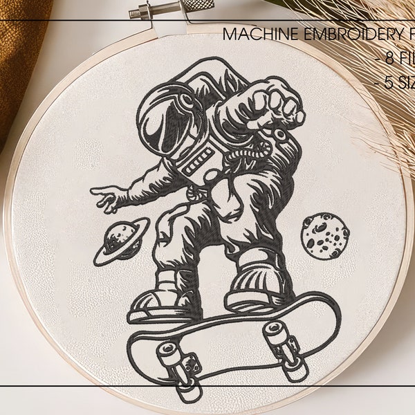 Astronaut Embroidery - Etsy