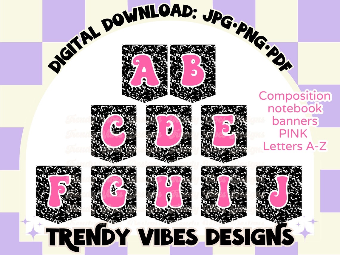 Composition Notebook: Bulletin Board Letters| PINKF1 | Teachers ...
