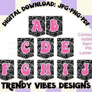 Composition Notebook: Bulletin Board Letters| PINKF1 | Teachers ...