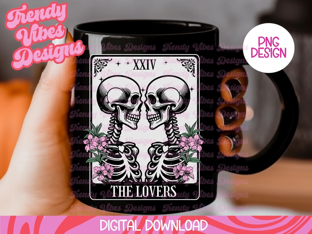 Spooky Lover's Skeleton Tarot Card PNG| Perfect for Halloween ...