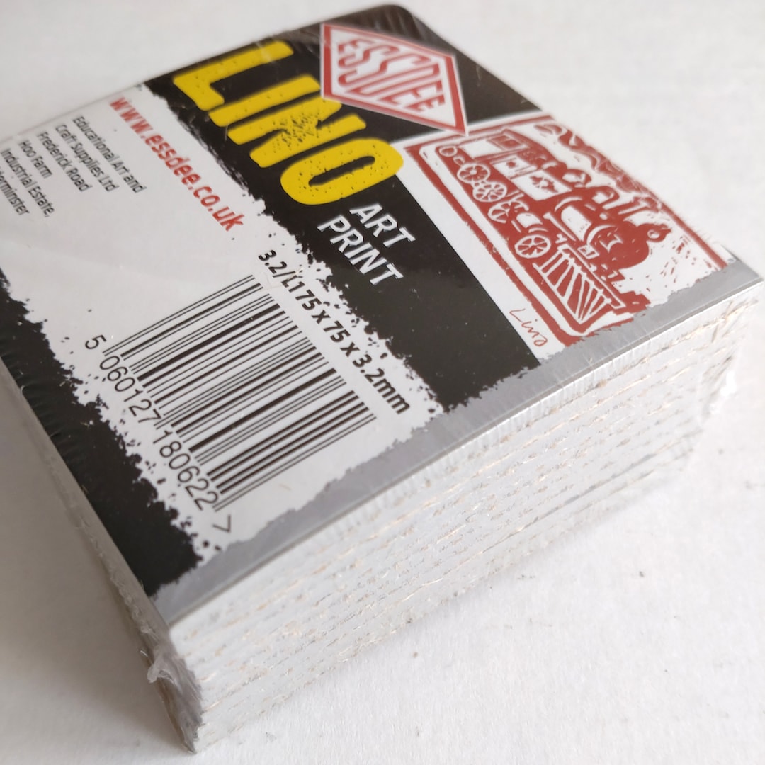 75mm Square Lino Pack 10 Pieces Traditional Grey Natural for - Etsy