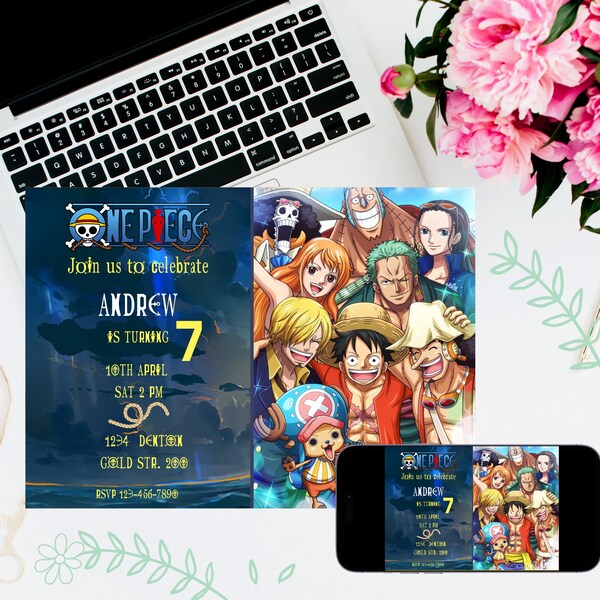 One Piece Invitation - Etsy UK