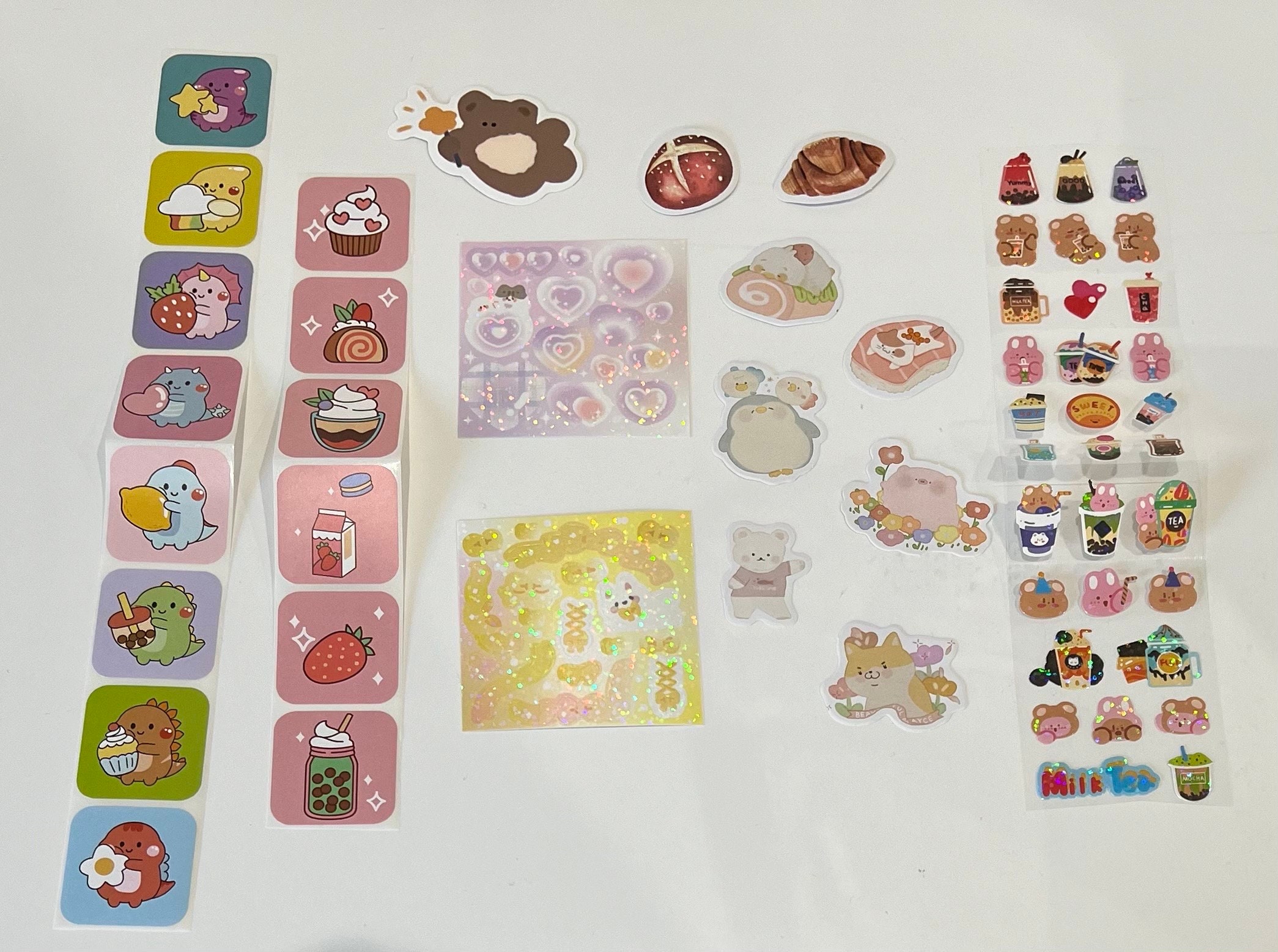 55 Random Kawaii Sticker Grab Bag Kawaii Junk Journaling: Bears, Cats ...