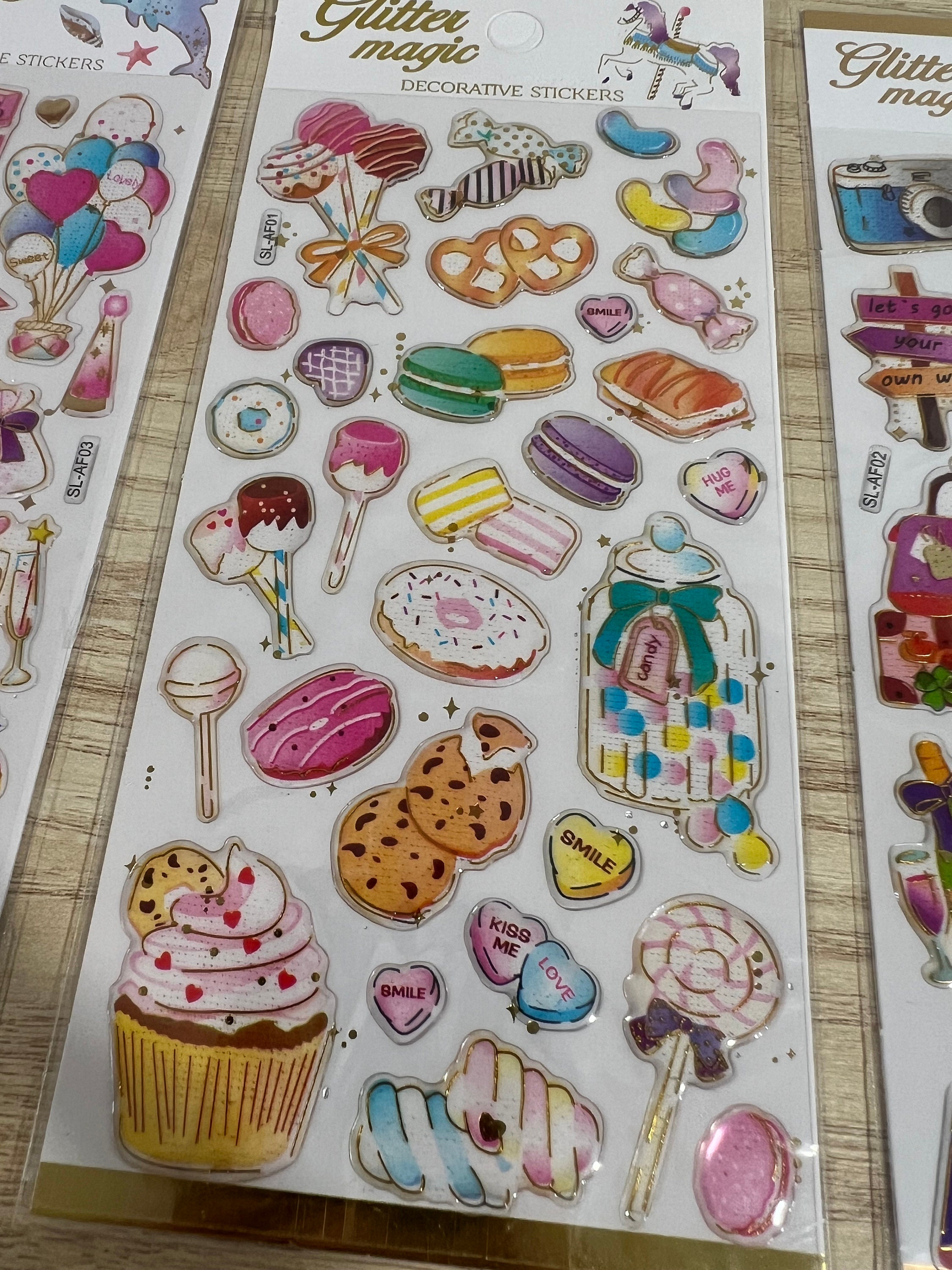 Random Mystery 3D Sticker Sheets: Assorted Styles, Puffy Bubble ...