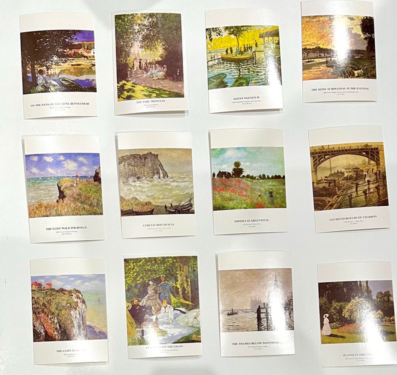 Postcards: Claude Monet Paintings - Etsy