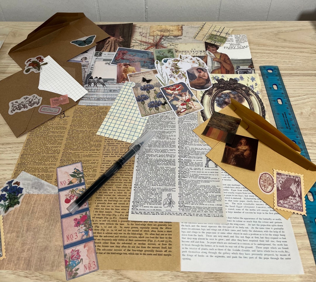 35+ Items: Cottagecore/vintage Style Penpal Kit, Stationary Writing Kit ...