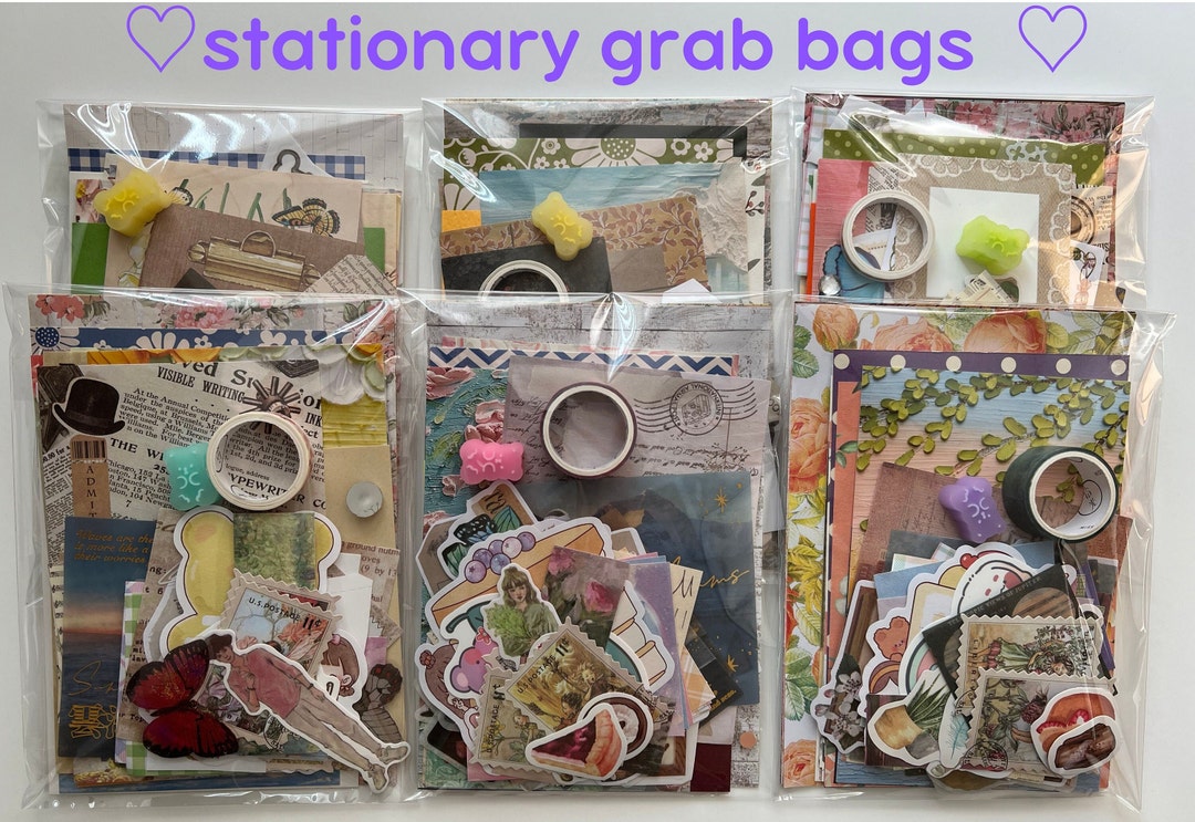 Eclectic Random Stationary Grab Bag Scrapbook Pattern Paper, Postcards ...