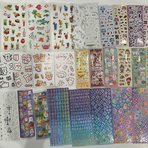 Random Sticker Sheets Grab Bag: Random Kawaii Sticker Sheet Grab Bag ...