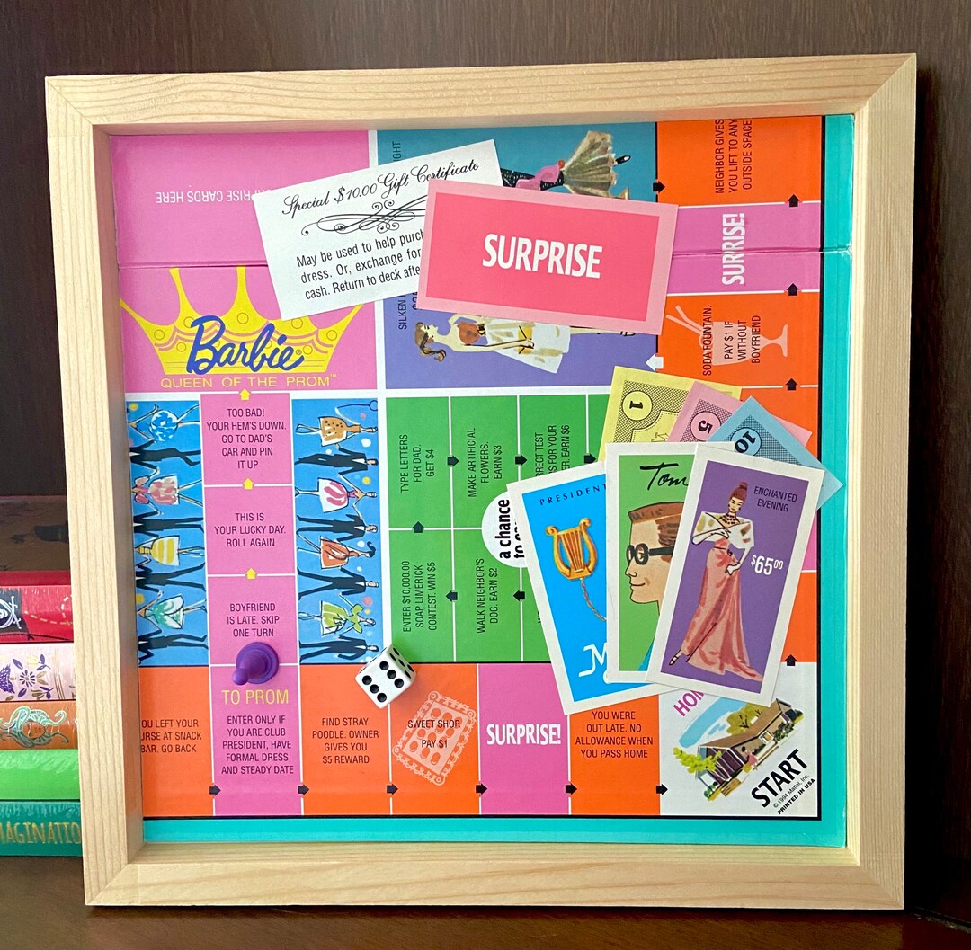 Vintage Board Game Display Plaque: Barbie, Queen of the Prom - Etsy