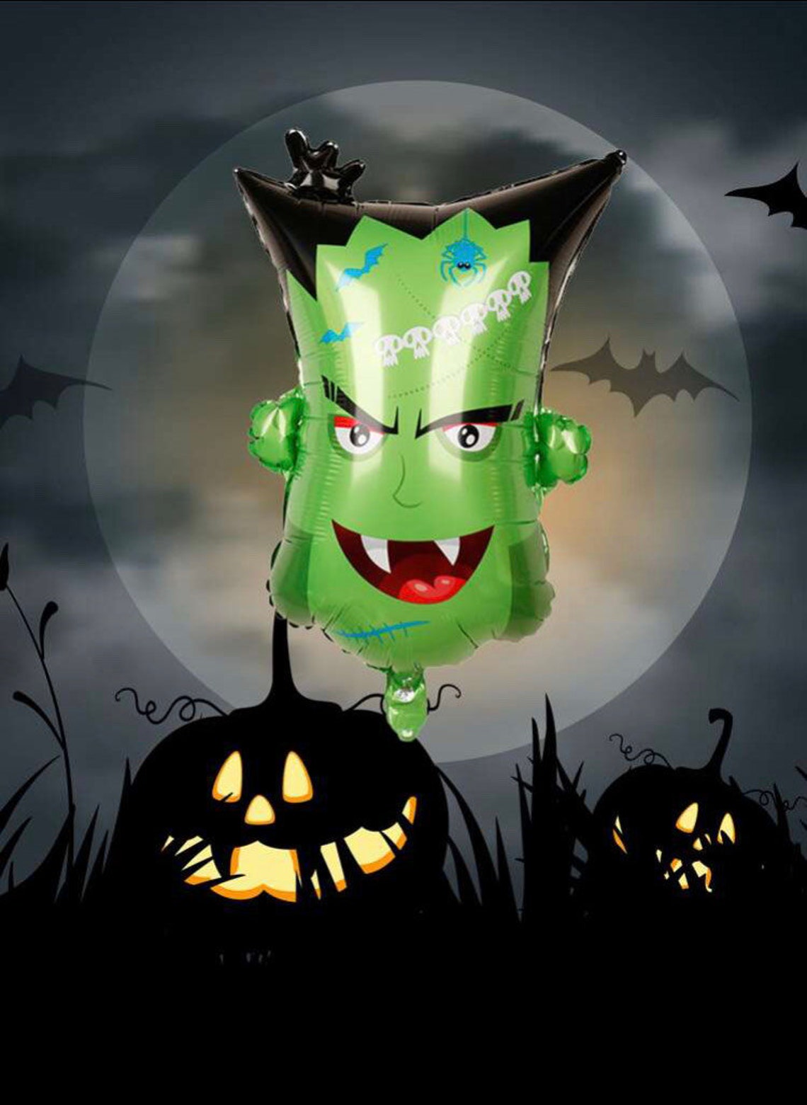 Monster Balloon Frankenstein Balloons Halloween Balloons Green ...