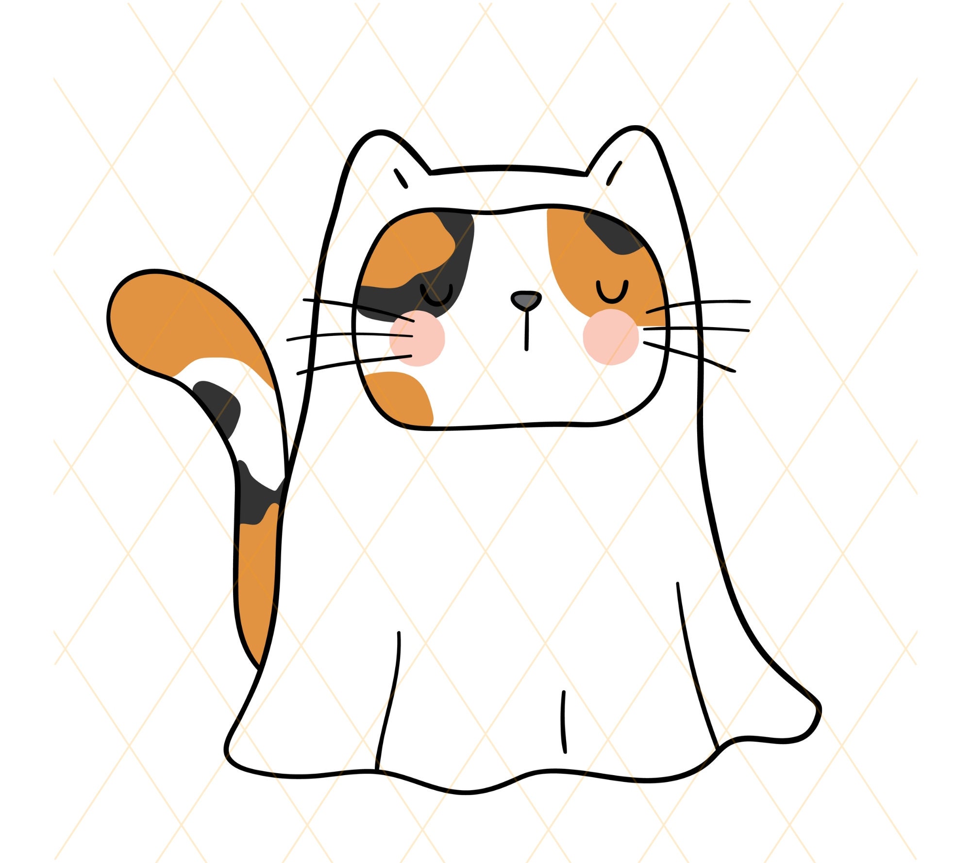 Digital PNG Cute Cat GHOSTS Download Sublimation Halloween Fall - Etsy