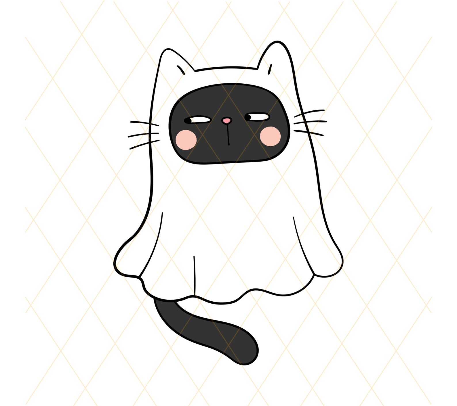 Digital PNG Cute Cat GHOSTS Download Sublimation Halloween Fall - Etsy