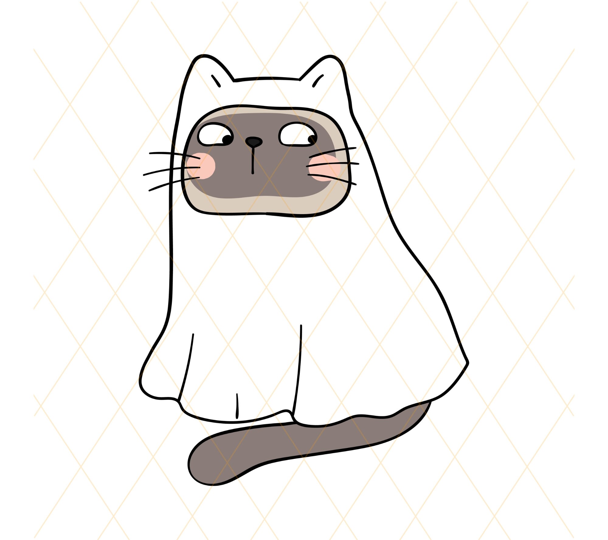 Digital PNG Cute Cat GHOSTS Download Sublimation Halloween Fall - Etsy