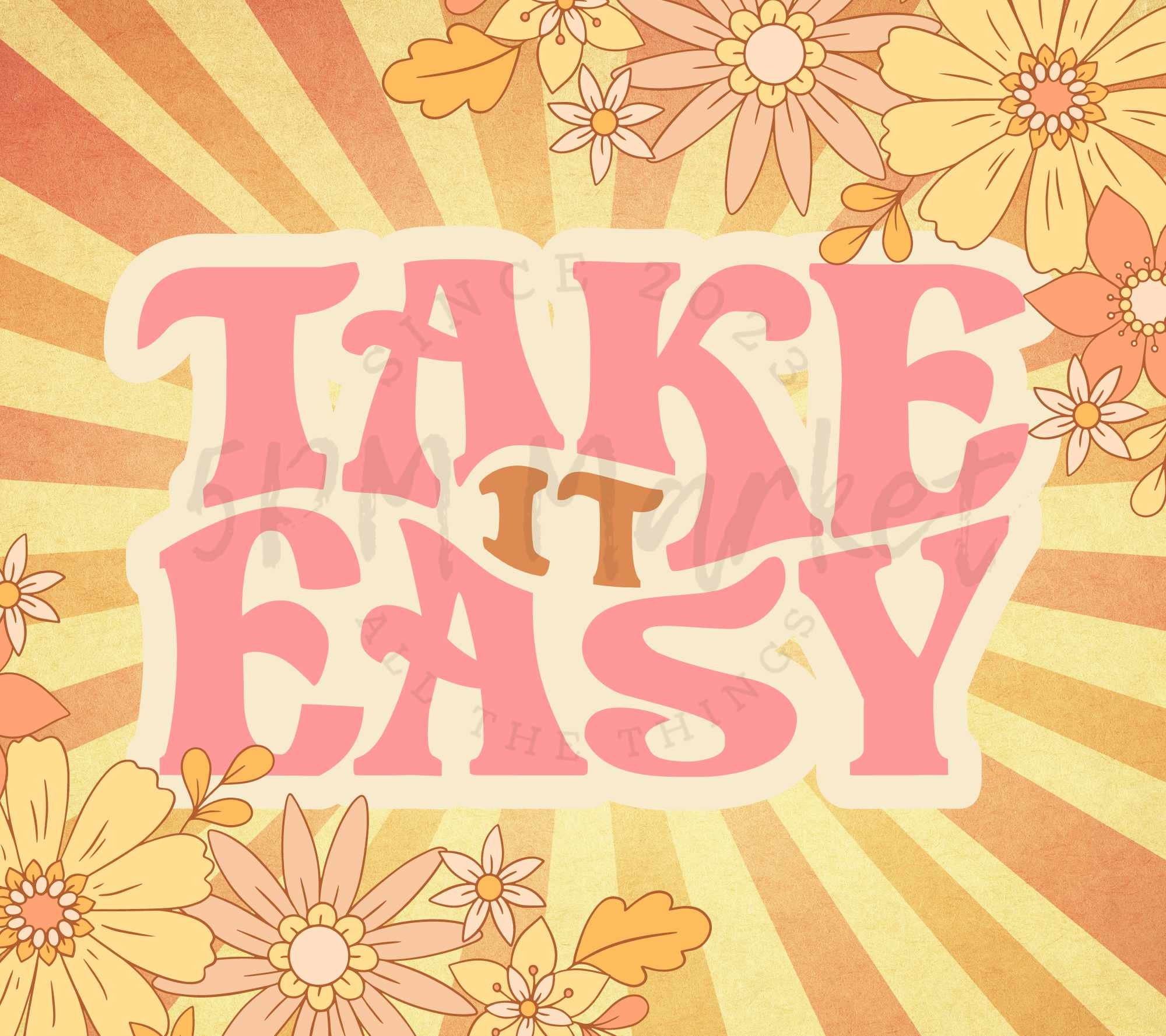 Take It EASY Retro Art, Downloadable PNG Files - Etsy
