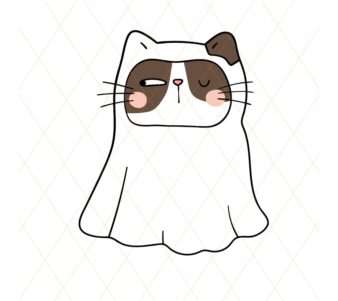 Digital PNG Cute Cat GHOSTS Download Sublimation Halloween Fall - Etsy